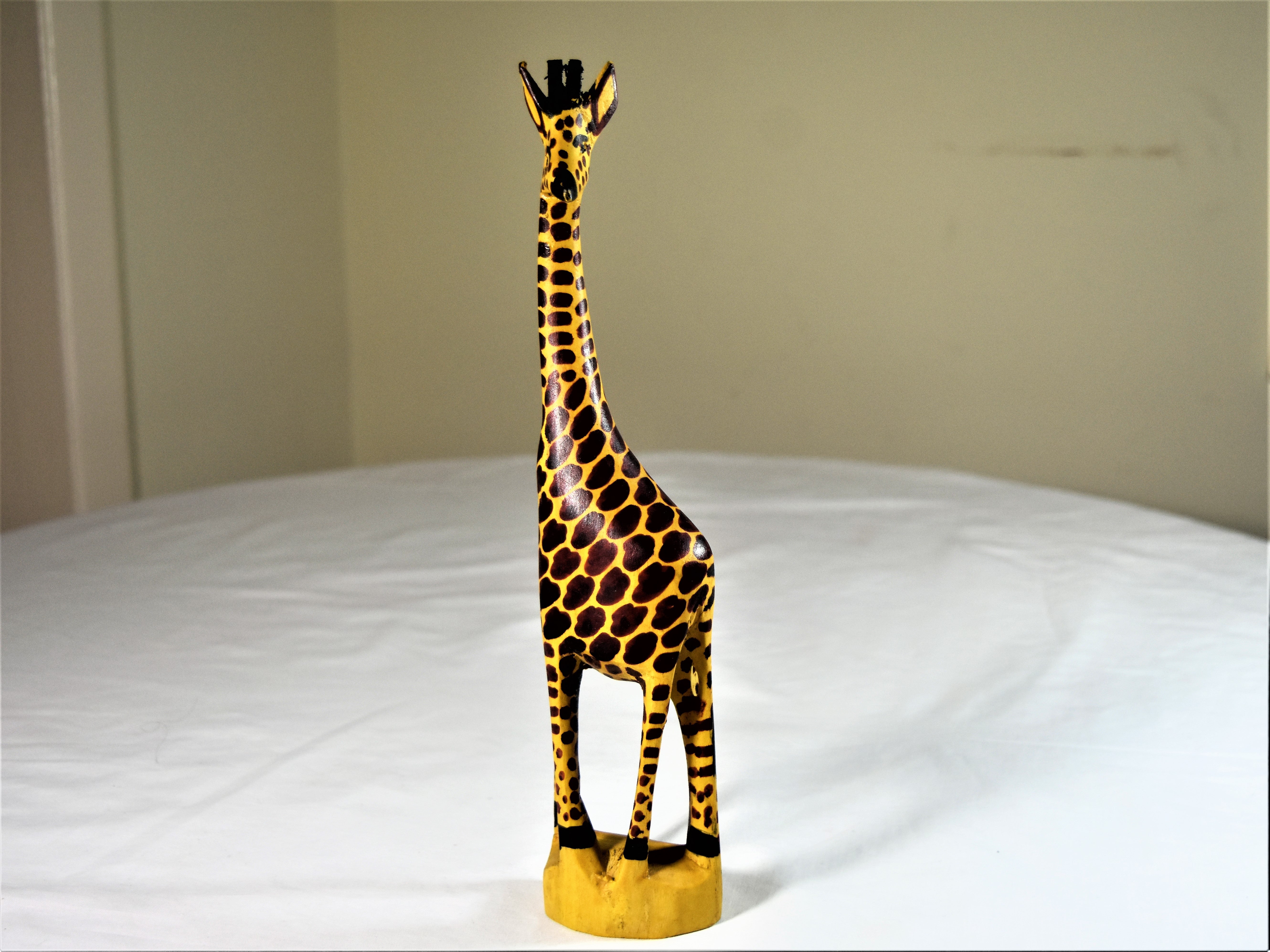 Handmade Wooden Standing Giraffe with base | African Cultural Art FREE ...